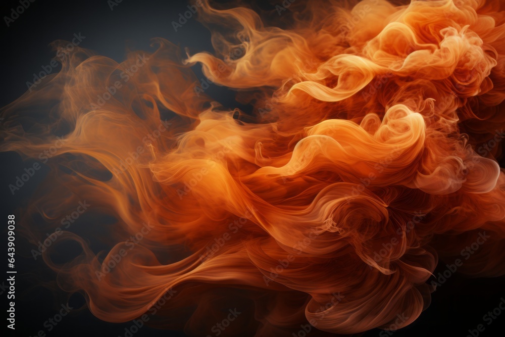 Ephemeral wisps of smoke intertwine with ethereal tendrils of fire ...