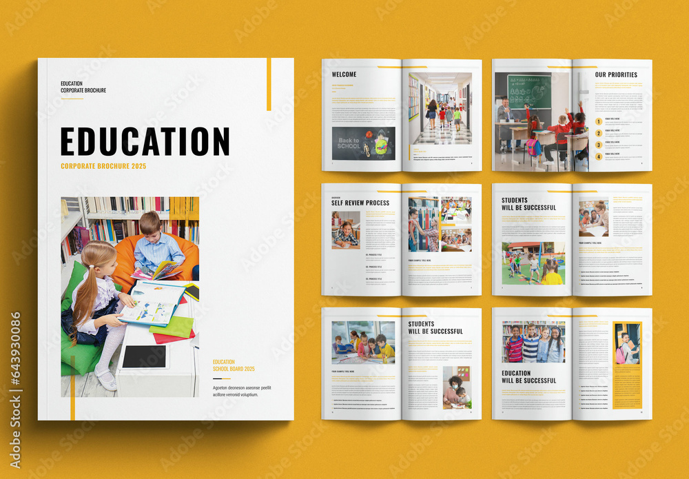 Education Brochure Template Stock Template | Adobe Stock