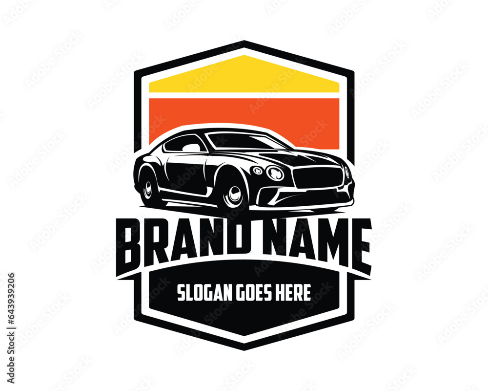 Bentley Mulsanne car logo. front view with stylish, legend car vector ...