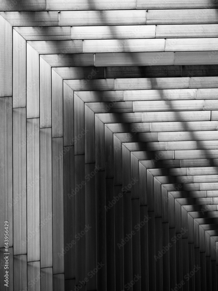 Steel pattern Modern Building facade shade shadow Architecture details ...