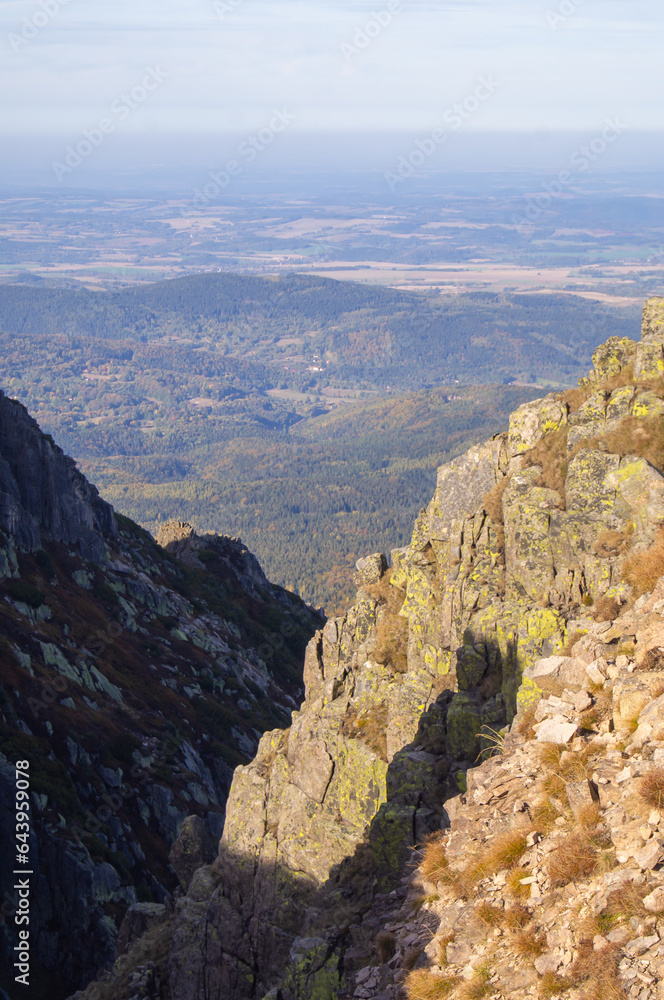 Hiking in Polish national park. Giant Mountains, Poland. Karkonoski ...