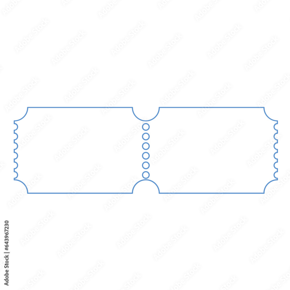 Ticket shape outline illustration Stock Vector | Adobe Stock