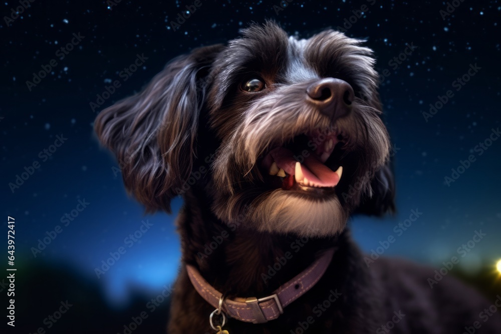 Environmental portrait photography of a happy havanese dog mounting ...