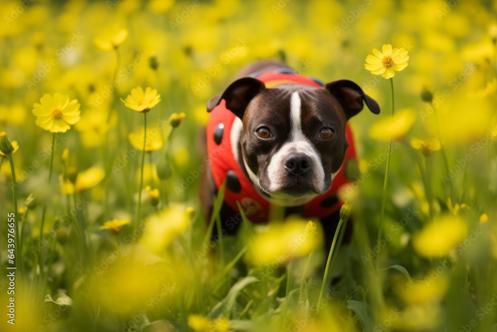 Environmental portrait photography of a funny staffordshire bull ...