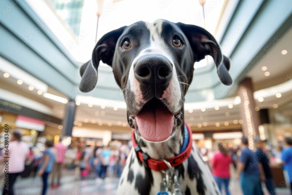 Headshot portrait photography of a happy great dane tail wagging ...