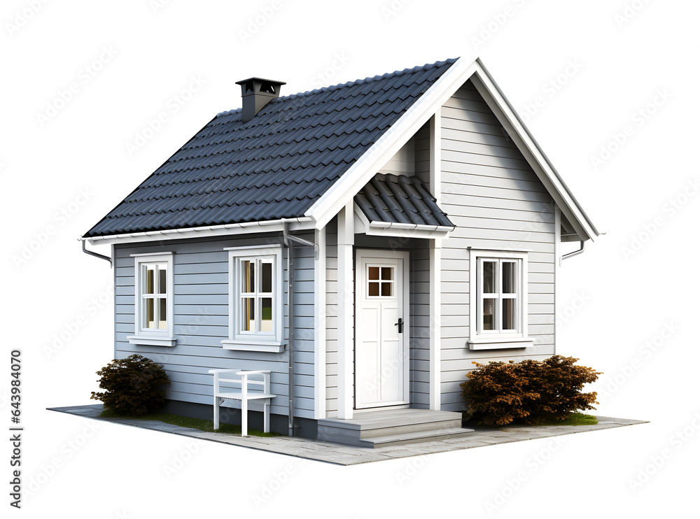 small house exterior design isolated on transparent background Stock ...