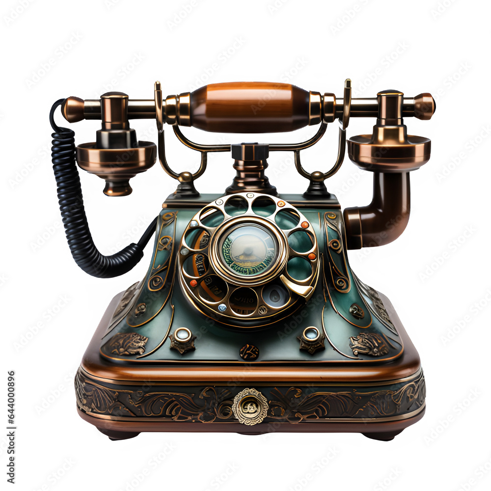 vintage home phone isolated on white background ,retro landline ...