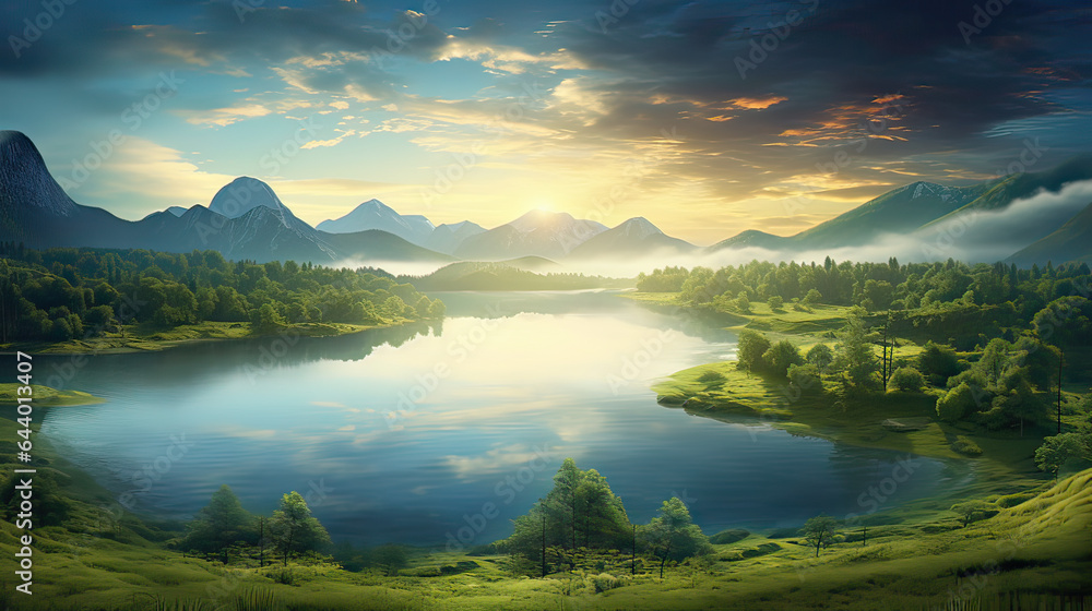 Nature's Serenity, a breathtaking landscape showcasing the beauty and ...