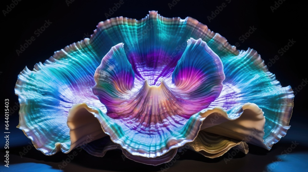 Giant clam texture macro. Beautiful sea shell textured close-up.. Stock ...