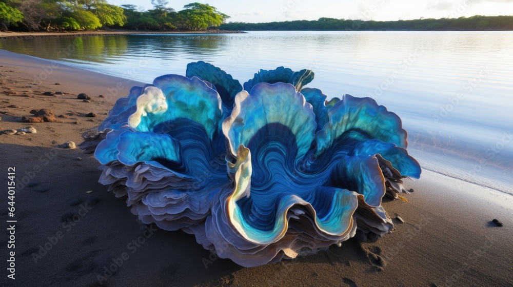 Giant clam texture macro. Beautiful sea shell textured close-up.. Stock ...