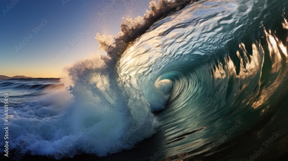 Tsunami big huge large wave. Apocalyptic dramatic background - giant ...