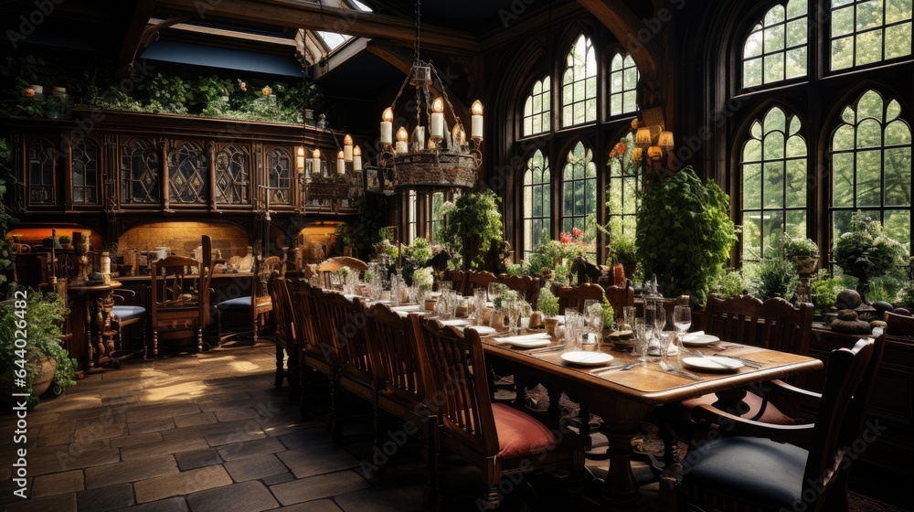 Background from a Medieval Dining Room - Medieval Dining Room Tapestry ...