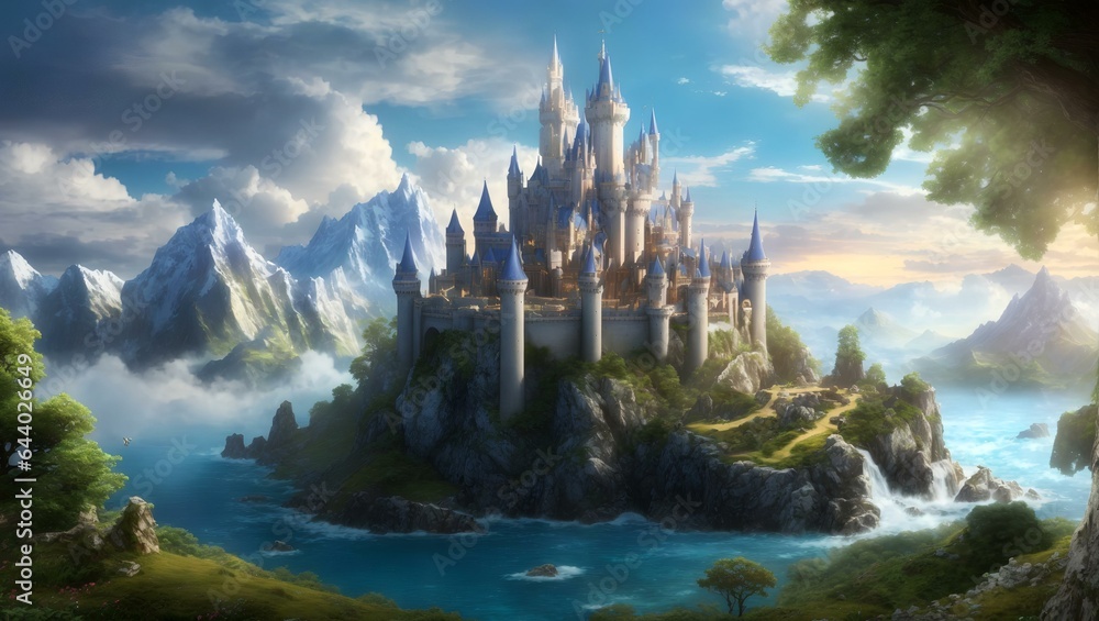 Ilustracja Stock: Immerse yourself in a breathtaking 3D fantasy world ...