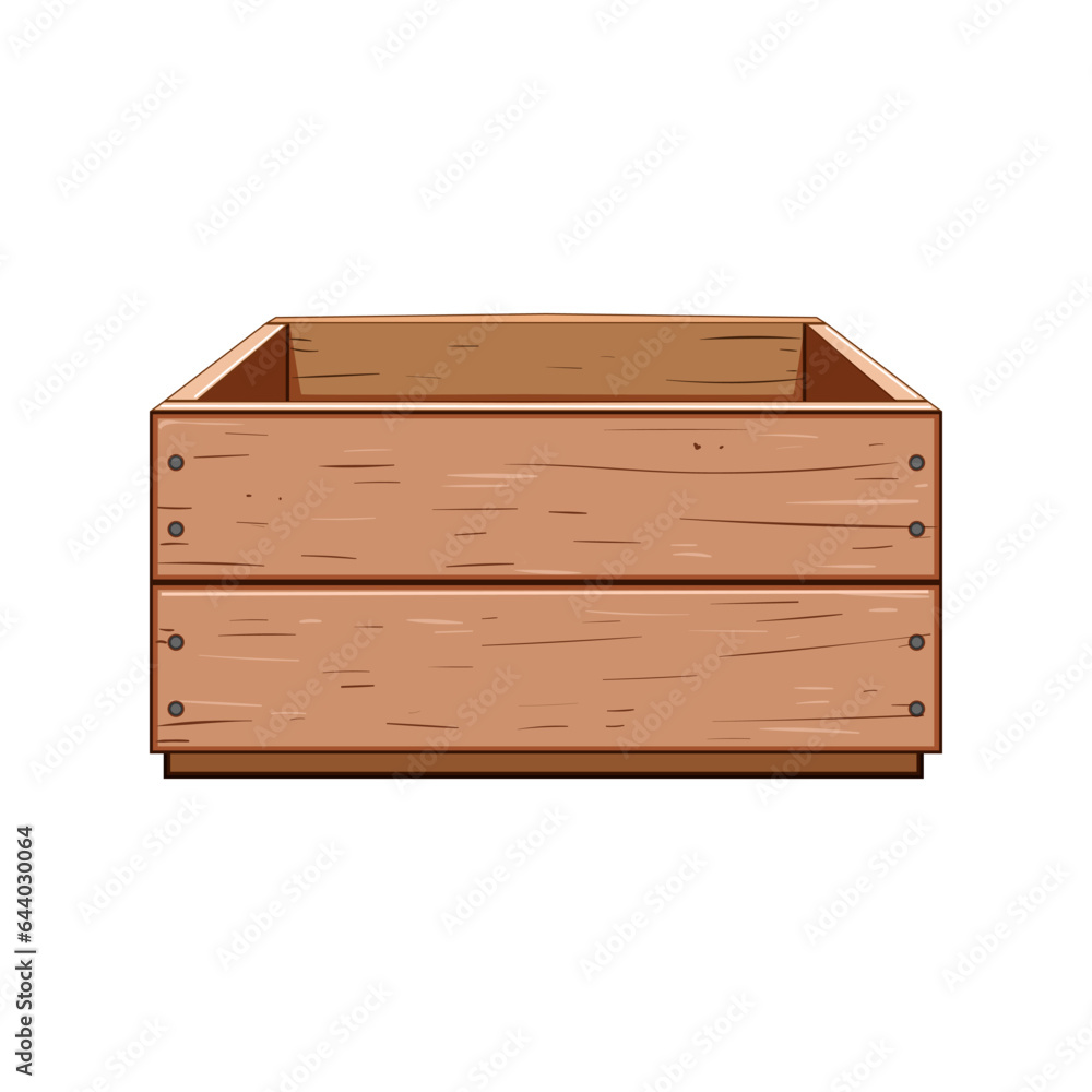 case wooden crate cartoon. pallet timber, container packaging ...