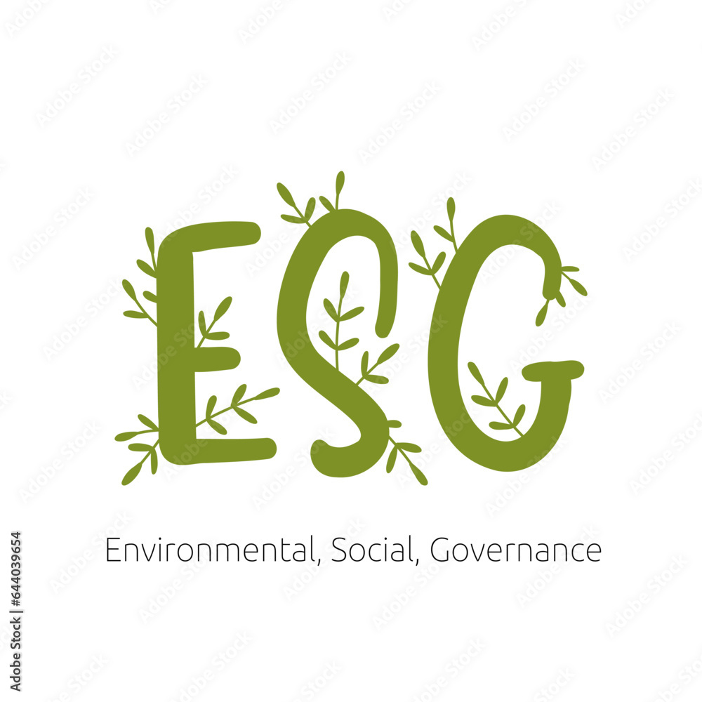 ESG concept of environmental, social and governance; sustainable ...