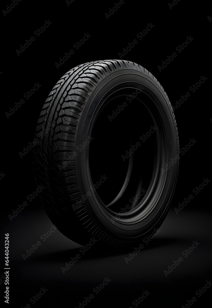 An iconic tire rendered in minimalist pop art style, capturing the ...