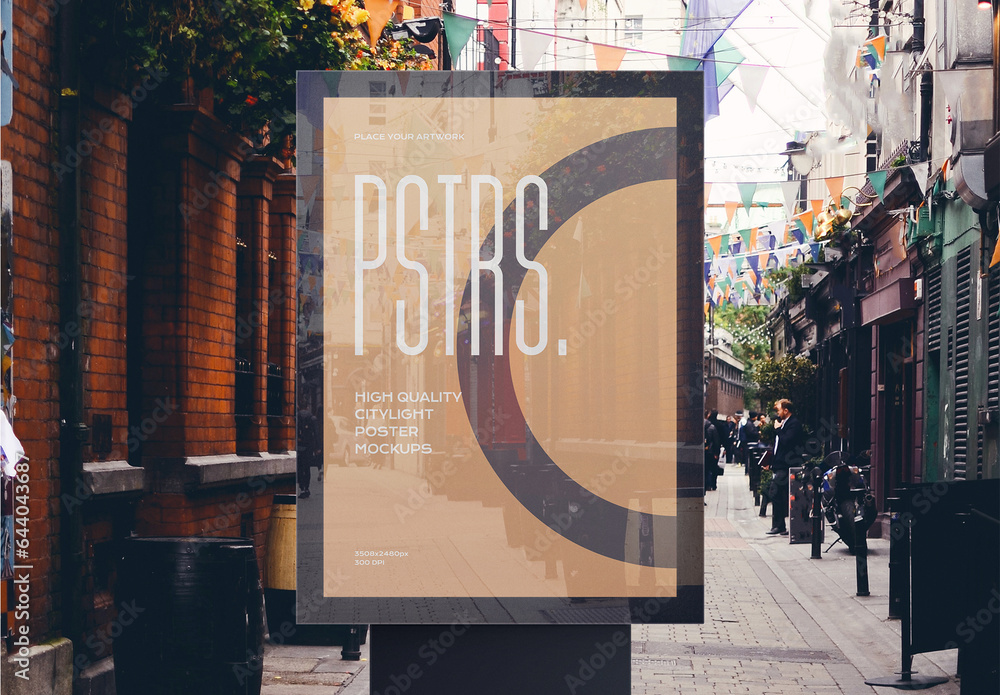 Street Outdoor Poster Advertising Billboard Mockup Template Stock ...