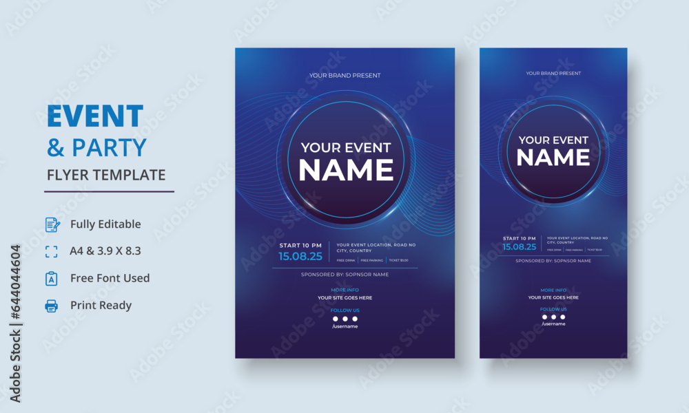 Multipurpose Event Flyer, Multipurpose Party Flyer, Event Roll Up ...