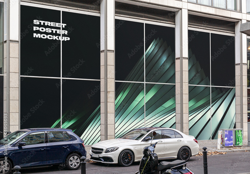 City Hoarding Street Urban Outdoor Poster Mockup Template Branding ...
