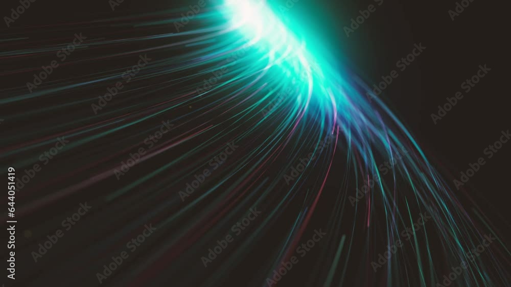 Abstract Glowing 3d Light Strokes Background/ 4k animation of an ...