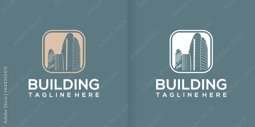 Collection of high rise building logos in dubai, luxury and modern ...