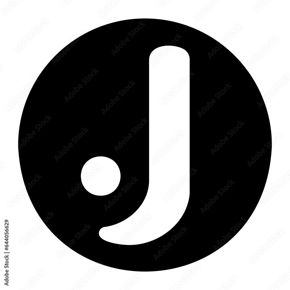 letter j icon Stock Vector | Adobe Stock