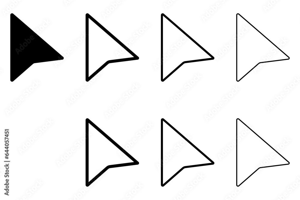 Cursor Icons Set Design Mouse Arrow Icon Collection Computer Mouse Click Pointer Cursor Arrow
