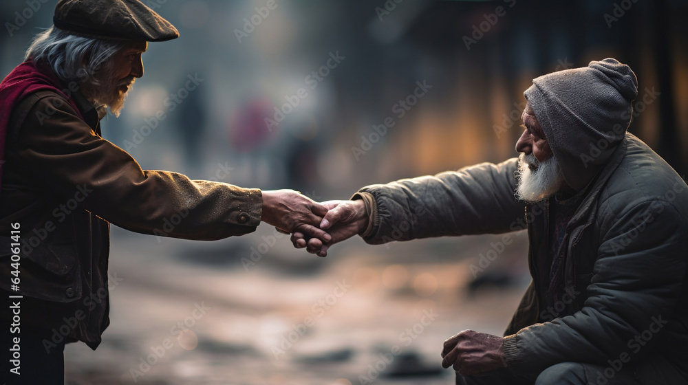 a heartening photo of a person reaching out their hand to help another ...
