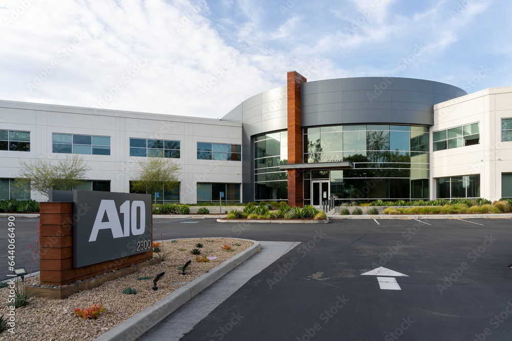 A10 Networks headquarters in San Jose, California, USA on June 10, 2023 ...