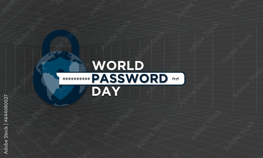 World Password Day Banner concept. Celebrated every 1st Thursday of May ...