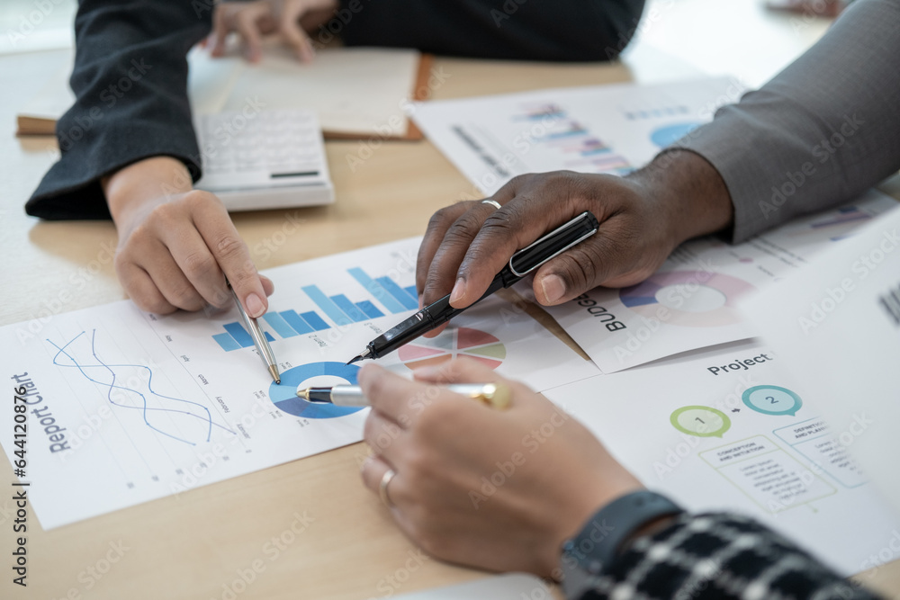 business brain storm strategy ideas sharing hand paper document chart ...