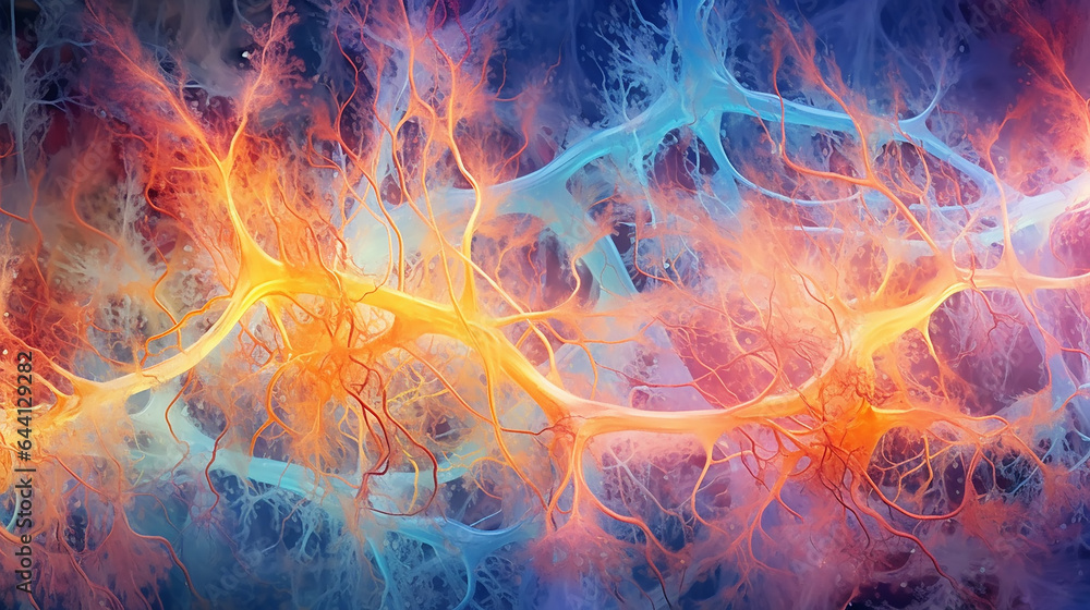 neural connections mycelium background microscopic abstract dna. Stock ...