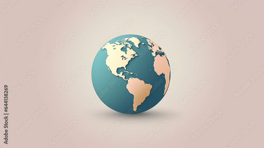 globe model of the earth on a solid background. Stock Illustration ...