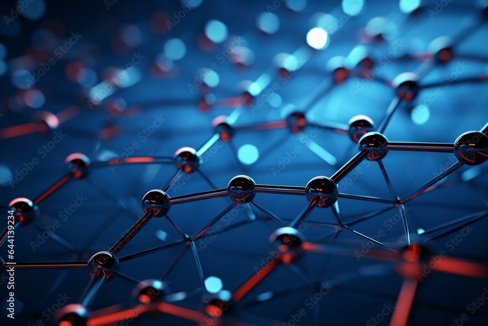 Molecular lattice in nanotechnology, loop animation, ideal for ...