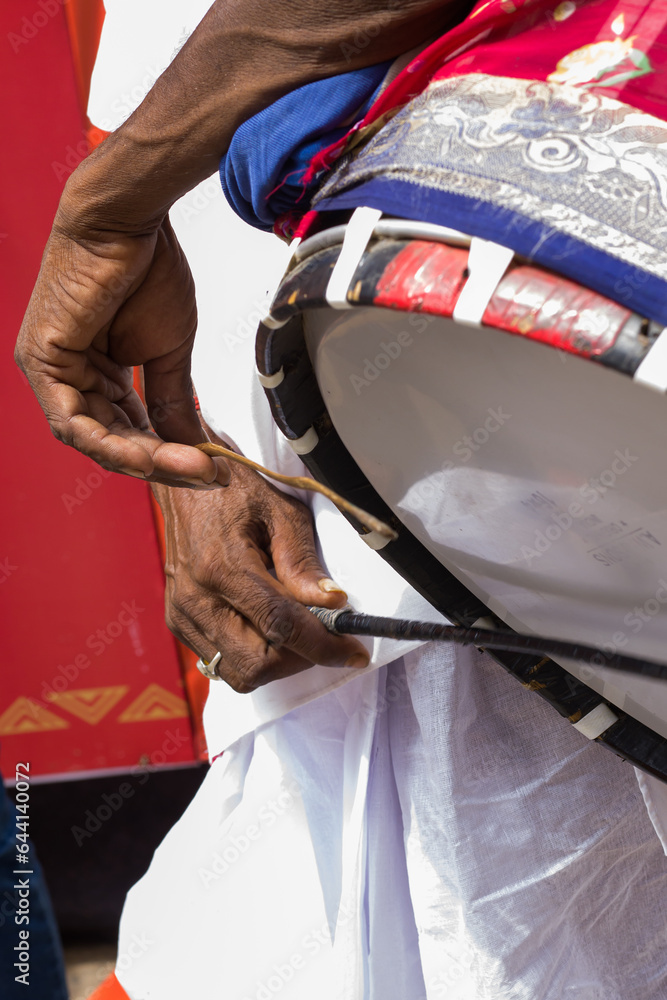 Dhak is a traditional membranophone musical instrument played during ...