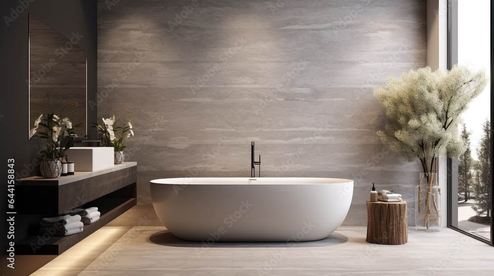 bathroom washroom interior design mockup template bathtub elevation ...