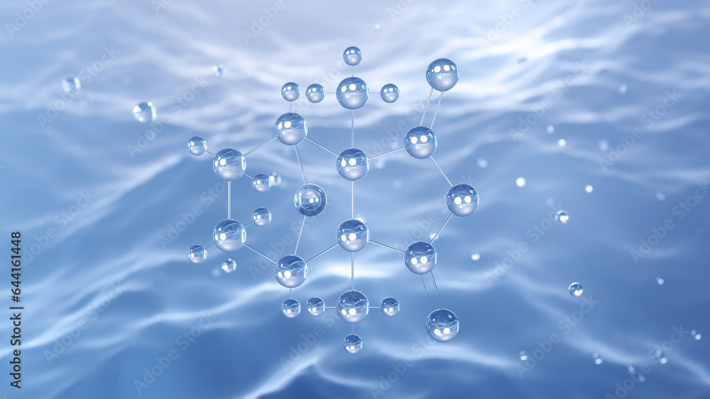 cantharidin molecular structure, 3d model molecule, terpenoid ...