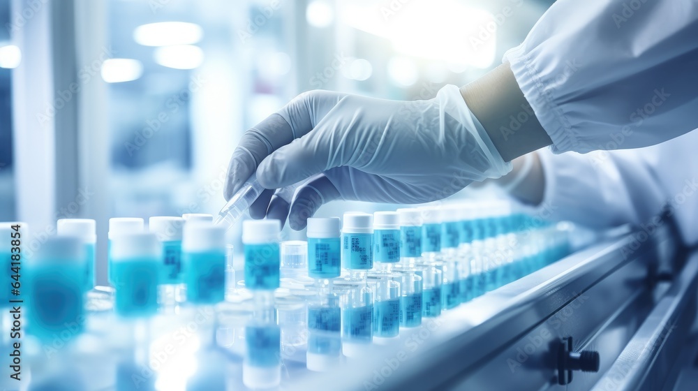 painstaking process of pharmaceutical manufacturing with a striking ...