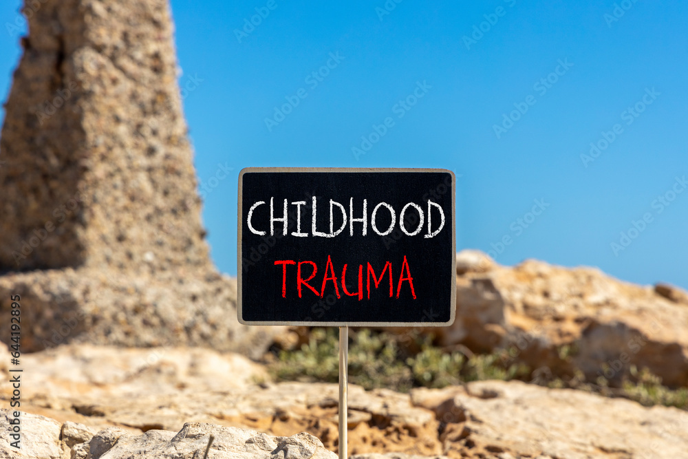 Childhood trauma symbol. Concept words Childhood trauma on beautiful ...