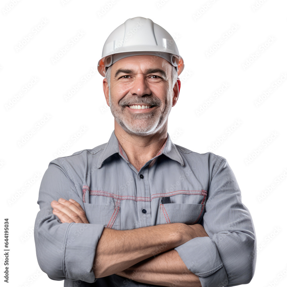 Professional worker portrait illustration with transparent background ...