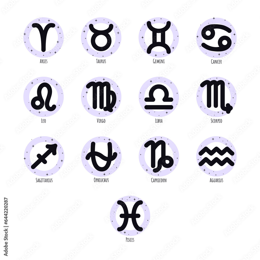 Ophiuchus New Zodiac Sign Ophiuchus Icon Zodiac Icon Set 13 Zodiac