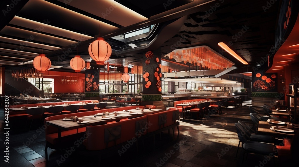 Foto de Design a high-resolution image of a contemporary Asian fusion ...