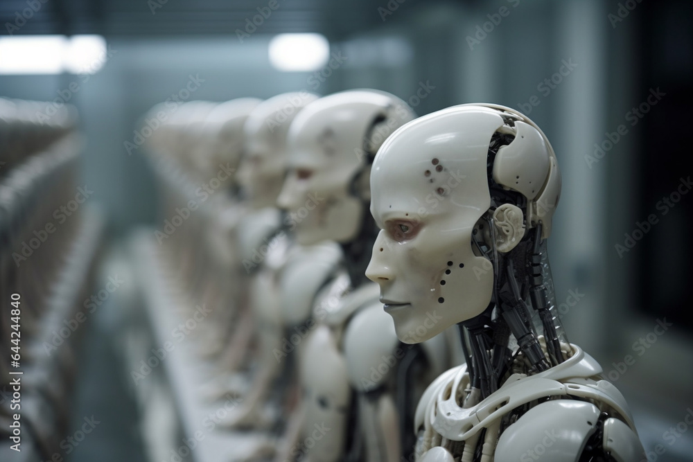 artificial intelligence and humanoid android robots, human appearance ...