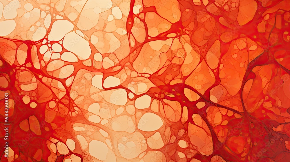 Illustration of a blood clot blocking the path of red blood cells ...