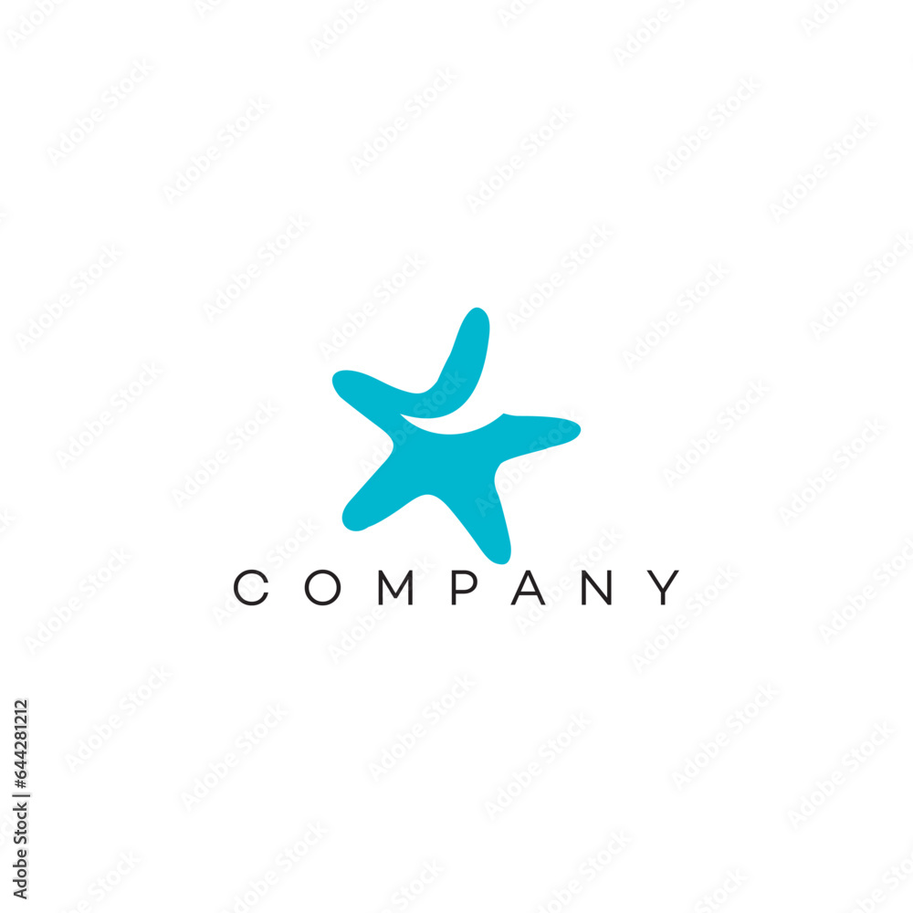 Star fish sea food Logo design, brand identity, business logo, editable ...
