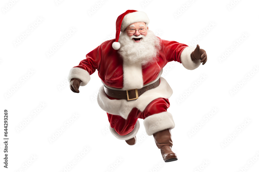 3d rendered santa claus hyper-realistic, isolated on a white background ...