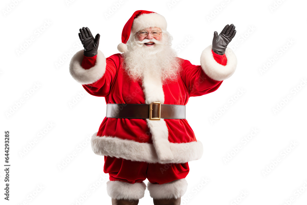 3d rendered santa claus hyper-realistic, isolated on a white background ...