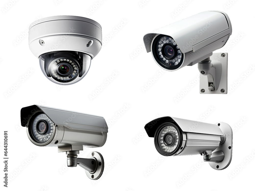 Surveillance Camera, transparent background, isolated image, generative ...