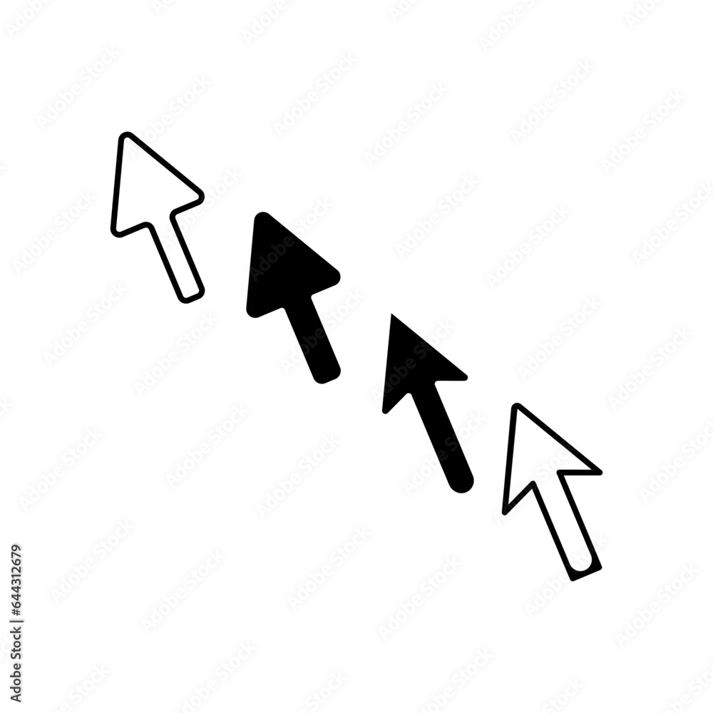 Cursor icon.Page symbol for web site design line cursor icon logo, app ...