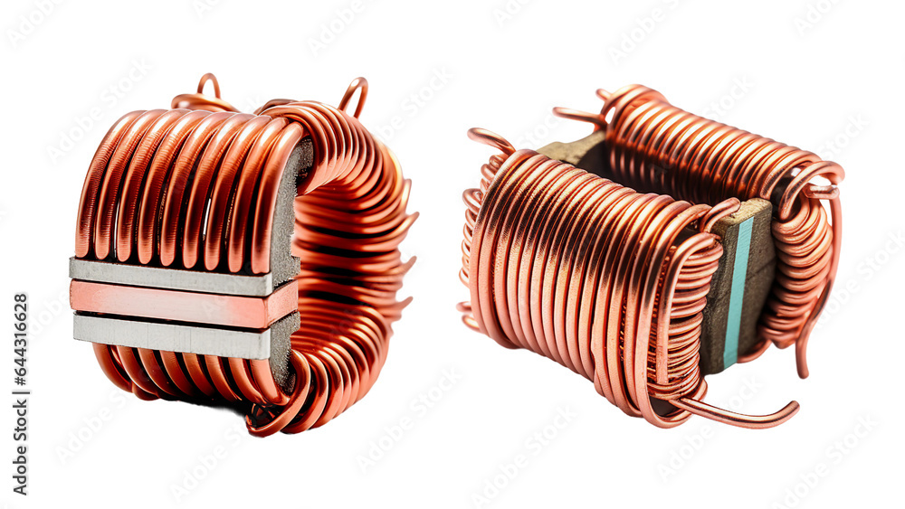 Inductor, transparent background, isolated image, generative AI Stock ...